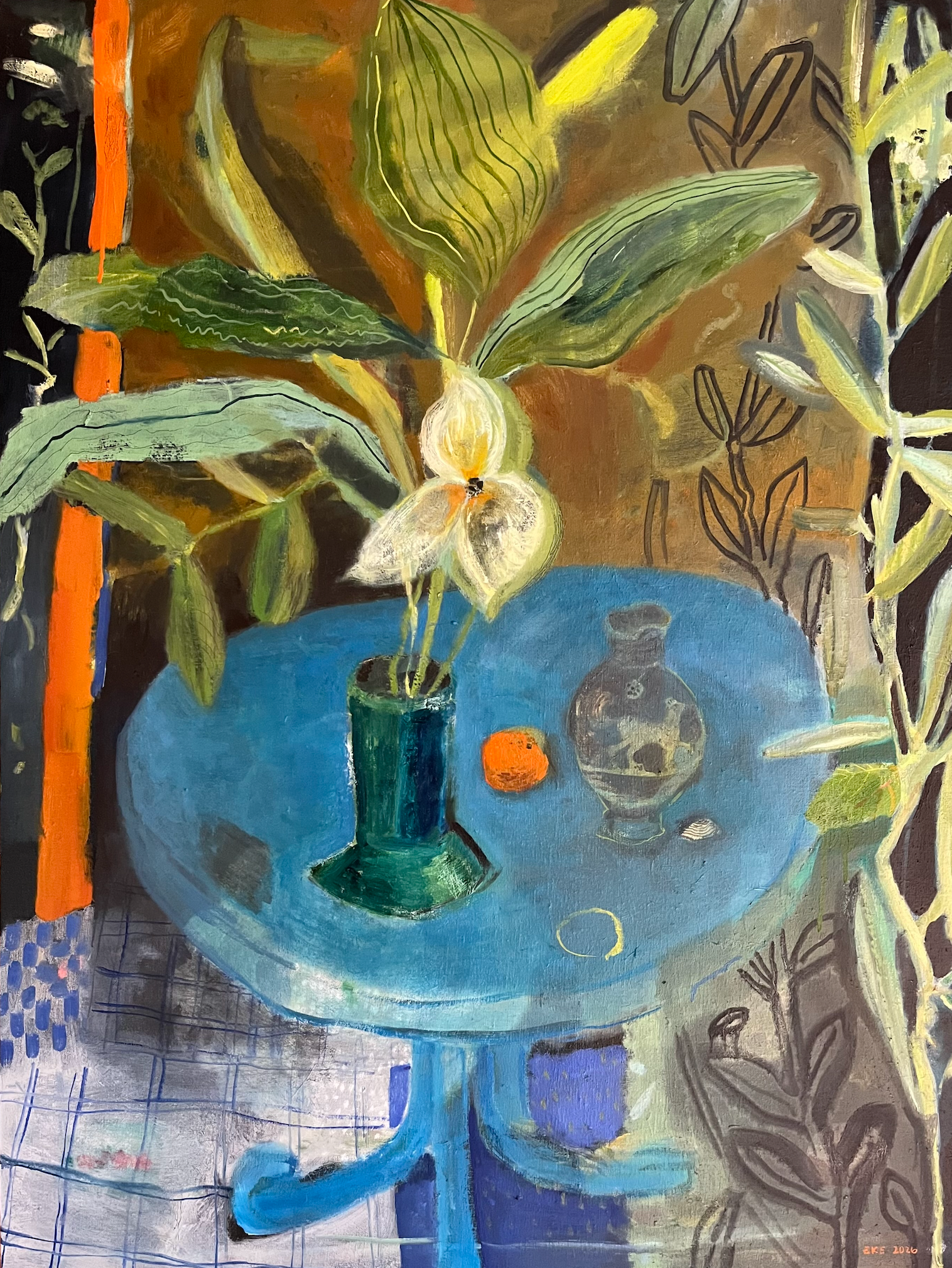 Elizabeth Endres | Blue Table Leaf Surround | 30" x 40" x 1.5" – LAA ...
